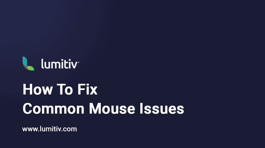How to Fix Common Mouse Issues | Lumitiv